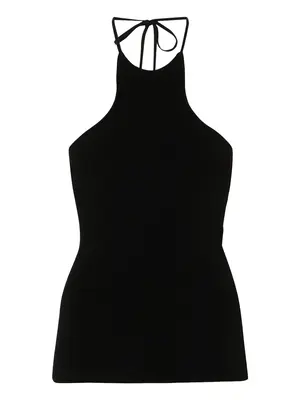 Isabel Marant Oracy Ribbed-knit Tank Top - Black