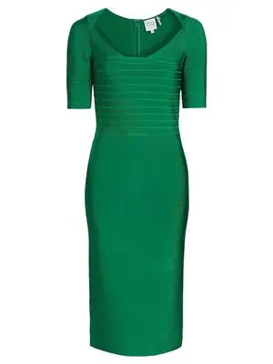 Herve Leger The Caroline Dress - Forest