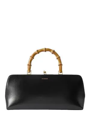 JIL SANDER Bamboo Leather Tote - Black