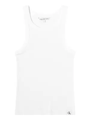 CALVIN KLEIN Variegated Rib Woven Tab Tank