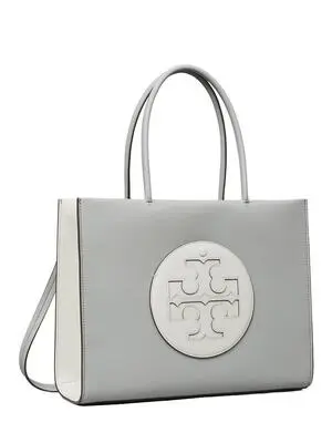 Tory Burch Small Ella Bio Color-Block Tote Light Granite/moongaze