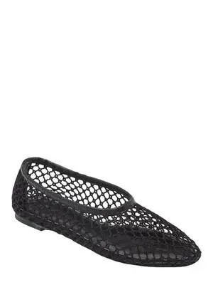 Staud STAUD Alba Ballet Flat Black Netting