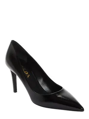 Prada Saffiano Leather Pointed-toe Pump - Nero