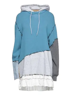 Moschino Knitted Hoodie - Blue