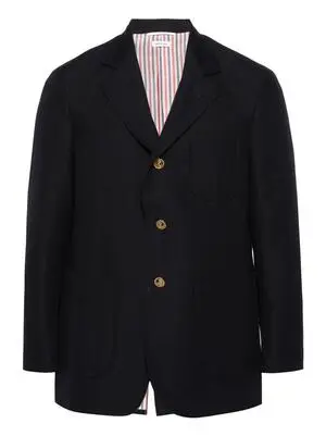 Thom Browne Single-breasted Wool Blazer - Blue
