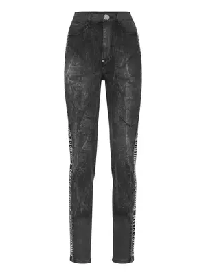 Philipp Plein Crystal-embellished Jeans - Grey