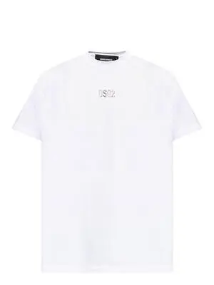 Dsquared2 Logo-stamp Cotton-blend T-shirt - White