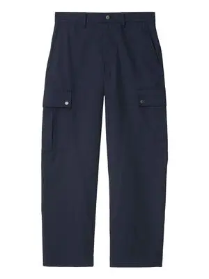 Burberry Burberry Cotton Blend Cargo Trousers Blue