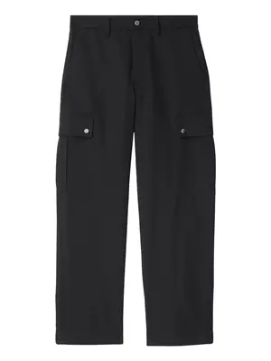 Burberry Cotton-blend Cargo Trousers - Black