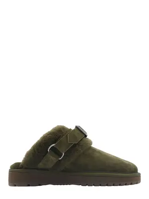 Burberry Calf Suede Mules - Green
