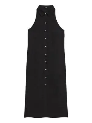 Theory Button-front Shirtdress - Black