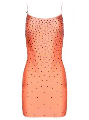 OSÃ©REE Embellished Mini Dress - Peach