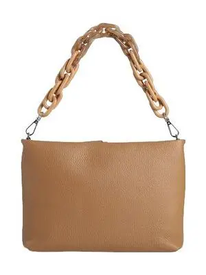 GIANNI CHIARINI Gianni Chiarini Leather Handbag With Detachable Shoulder Strap Beige