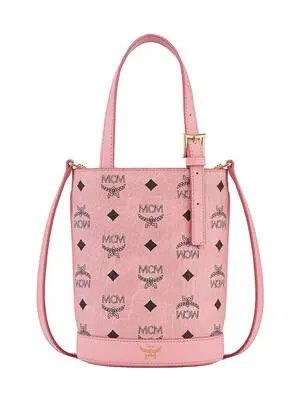 Mcm Visetos Bucket Tote - Soft Pink