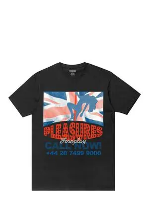 PLEASURES Call Now T-shirt - Black