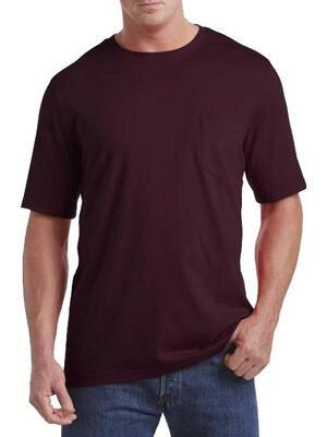 HARBOR BAY BY DXL Big & Tall Moisture-wicking Pocket T-shirt - Fig