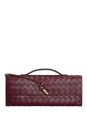 Bottega Veneta Bottega Veneta Long Andiamo Intrecciato Clutch 2250 Barolo-m Brass