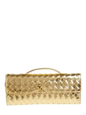 Bottega Veneta Bottega Veneta Long Andiamo Intrecciato Clutch 8922 Gold Brass