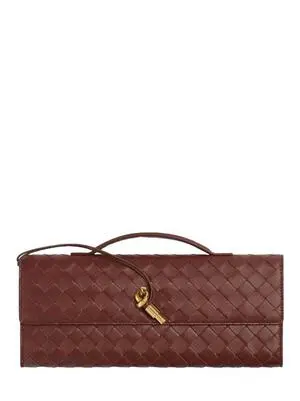 Bottega Veneta Bottega Veneta Long Andiamo Intrecciato Clutch Sapele-muse Brass