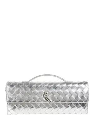 Bottega Veneta Bottega Veneta Long Andiamo Intrecciato Clutch Silverilver