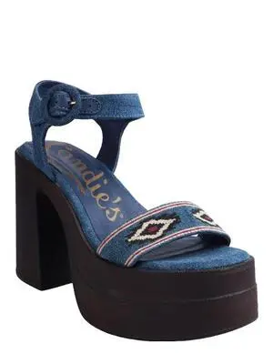 CANDIE'S Torina Platform Sandal - Denim