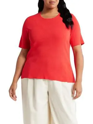 TAHARI ASL Short Sleeve Sweater - Grenadine