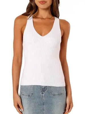 PETAL & PUP Emily Sweater Tank - White