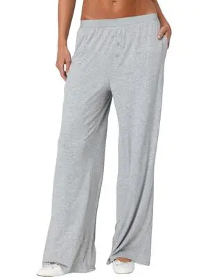 EDIKTED Heather Mélange Lounge Pants - Gray-melange