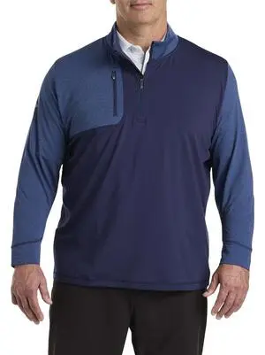 CALLAWAY 1/2-zip Mixed Media Pullover - Peacoat