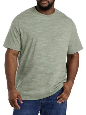 HARBOR BAY BY DXL Big & Tall Space-dyed T-shirt - Desert Sage Sd