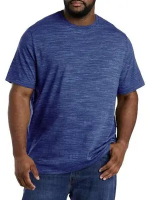 HARBOR BAY BY DXL Big & Tall Space-dyed T-shirt Twilight Blue Sd