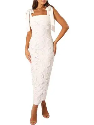 PETAL & PUP Emersyn Lace Sheath Dress - White