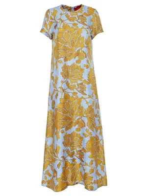 La DoubleJ Floral-print Maxi Dress - Yellow