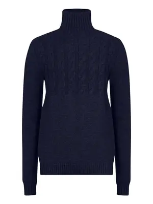 MAISON MARGIELA High-neck Virgin Wool Sweater - Blue