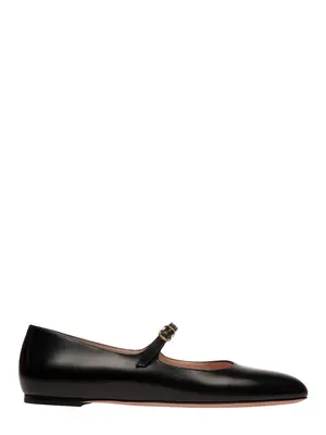Bally Brushed Leather Mary Jane Shoes - Black