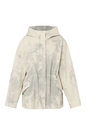 Moschino Tie-dye Hooded Jacket - White