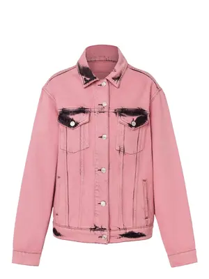 Moschino Button-down Denim Jacket - Pink