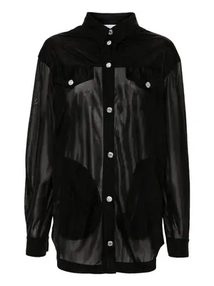 MOSCHINO JEANS Semi-sheer Shirt - Black