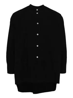 TOOGOOD High-low Cotton Shirt - Black