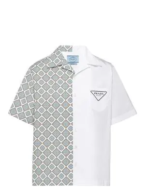 Prada Double Match Cotton Shirt - Grey