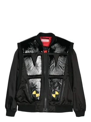 WALTER VAN BEIRENDONCK Crash Padded Bomber Jacket - Black