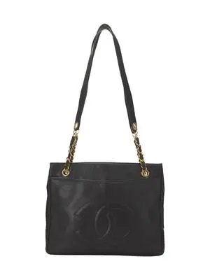 CHANEL Caviar Flat Chain Handle Tote