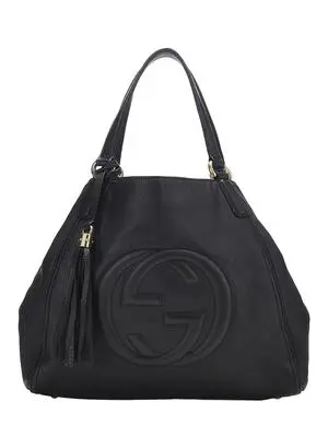 Gucci Leather Soho Convertible Shoulder Bag - Black