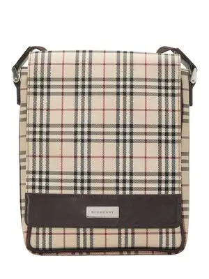 Burberry House Check Flap Messenger - Brown