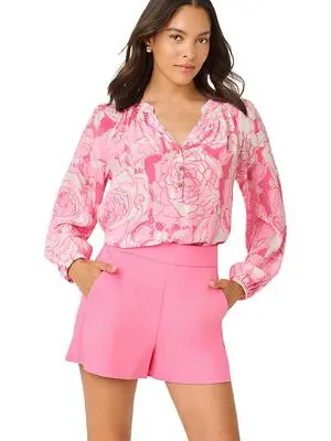 LILLY PULITZER Elsa Silk Top - Confetti Pink Rosanna