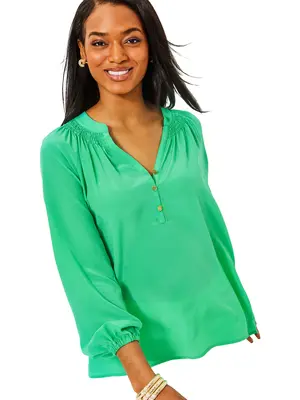 Lilly Pulitzer® Elsa Silk Top Spearmint