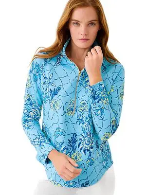 LILLY PULITZER Upf 50+ Skipper Popover - Bellevue Blue Breakers Beach