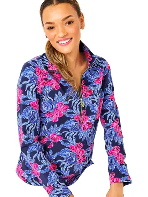 LILLY PULITZER UPF 50+ Skipper Popover Low Tide Navy Its Ofishell