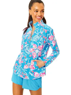 LILLY PULITZER UPF 50+ Skipper Popover Multi Bahamian Rhapsody