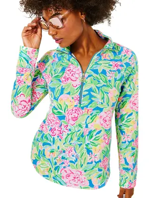LILLY PULITZER UPF 50+ Skipper Popover Multi Grove Garden